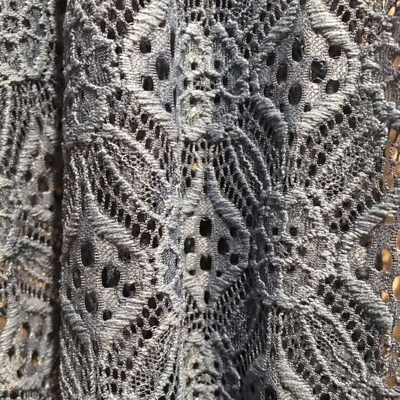 Sweaters | Llr Lindsay Size L Dusty Blue Crocheted | Poshmark